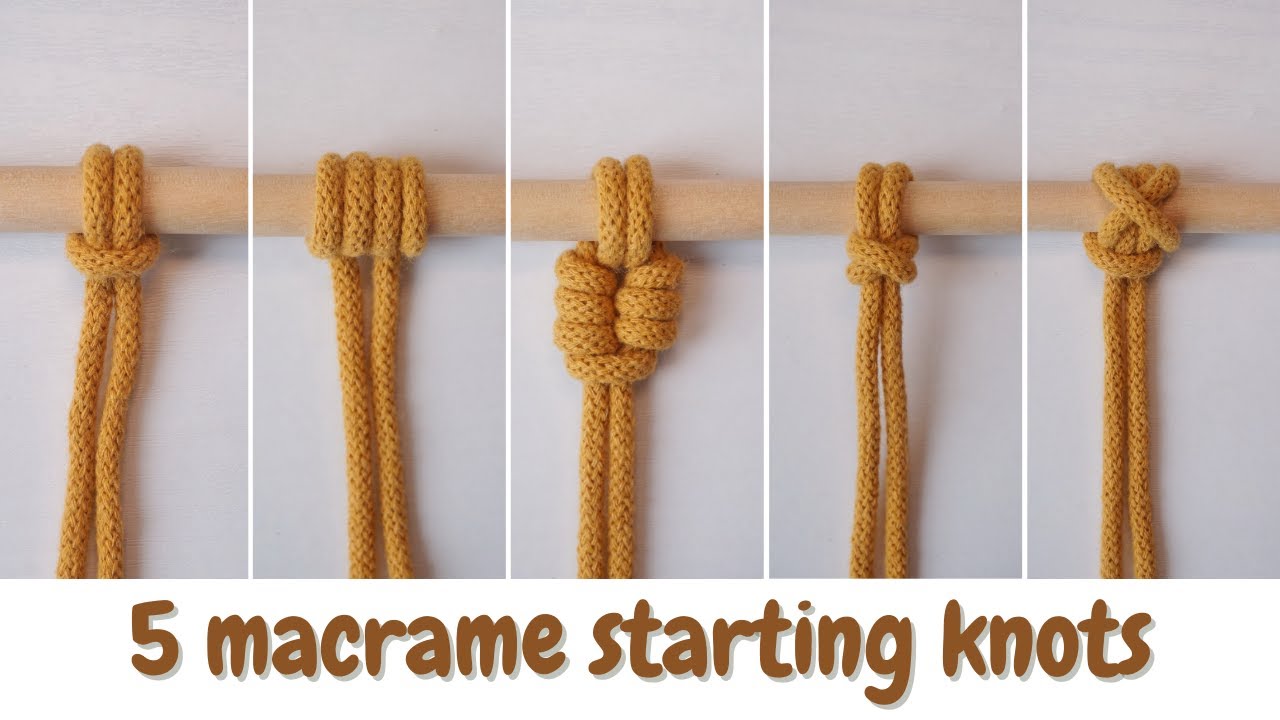 5 Easy Macrame Starting Knots for Stunning Macrame Wall Hangings - YouTube