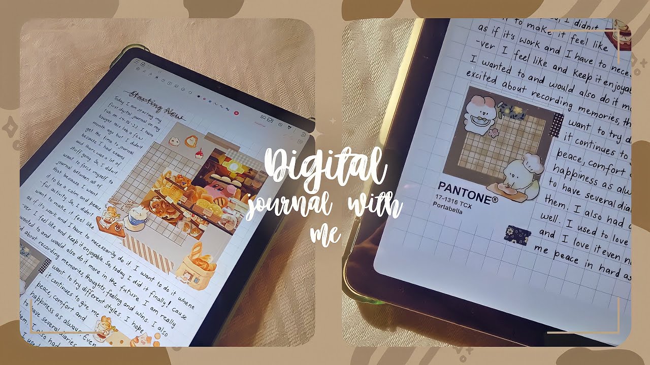 🍘🦢Digital journal with me~°•🍘🦢 #digitaljournaling - YouTube