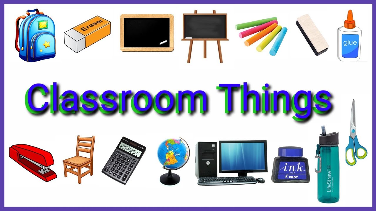 Classroom Objects in English | Learn Classroom Vocabulary with Pictures ...