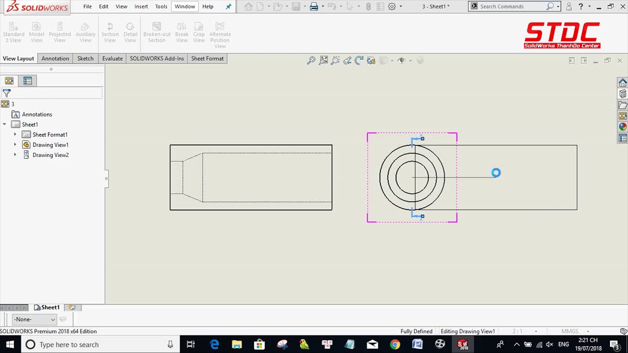 SOLIDWORKS - Gán layer cho vùng vẽ Hatch - Assign a layer to the Hatch ...