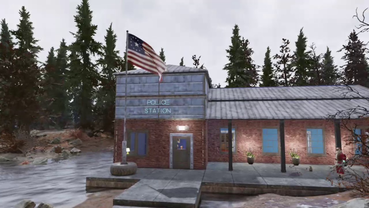 Fallout 76 police station camp - YouTube