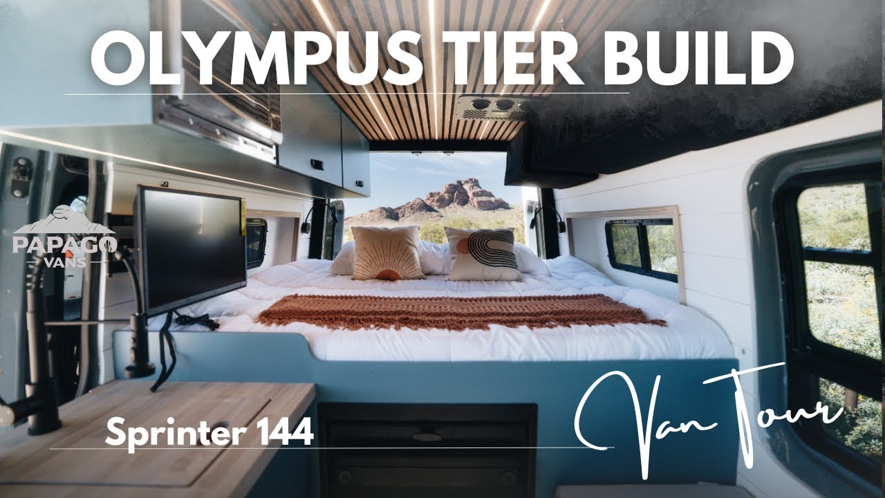 Full Sprinter Van Conversion Tour | Compact Kitchen to Sleeping Setup ...