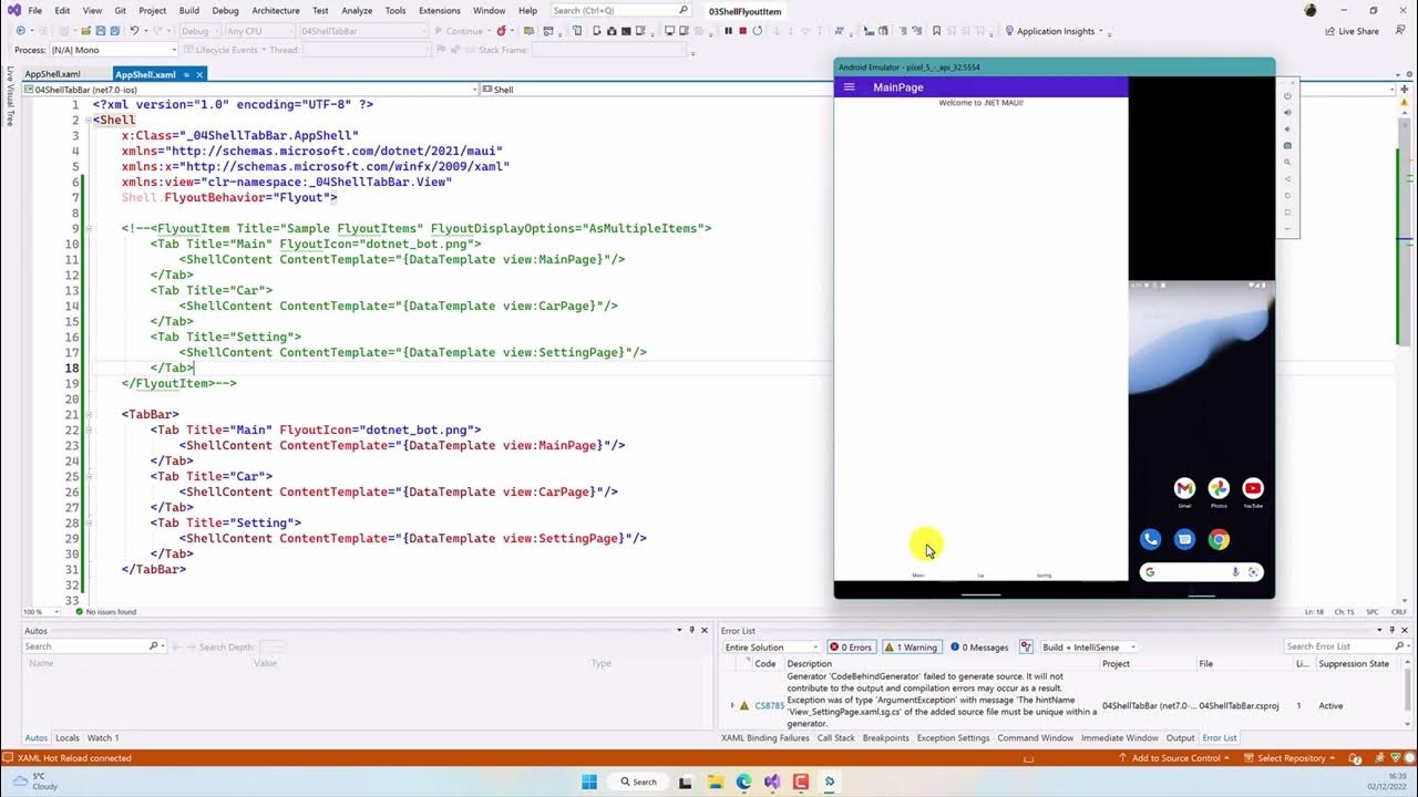 06 - NET MAUI TabBar in Tamil - YouTube