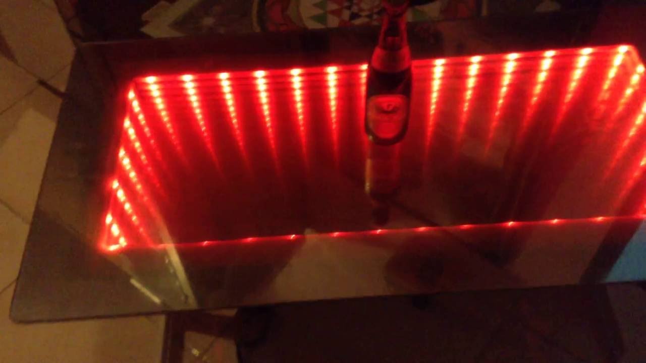 Infinity mirror table - YouTube