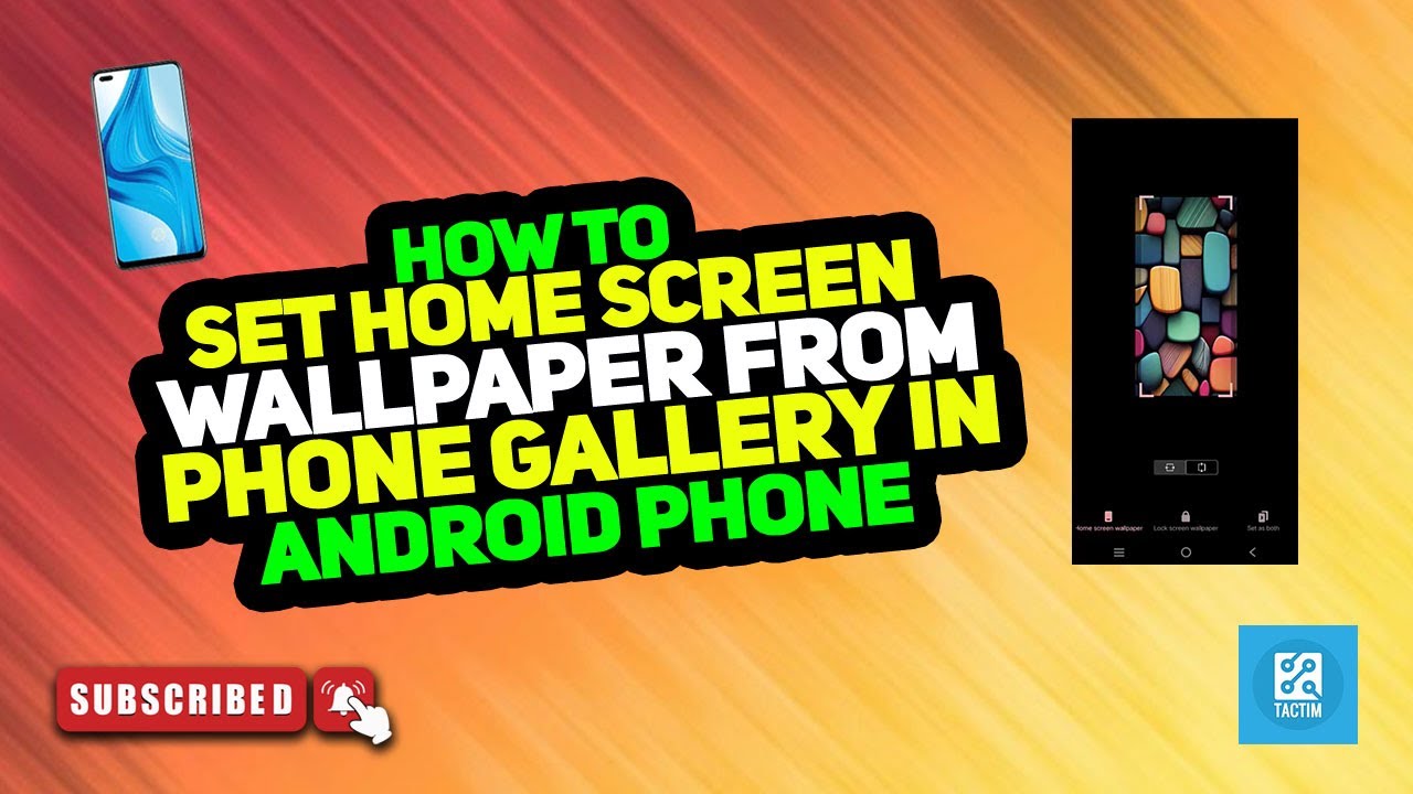 How to Set Home Screen Wallpaper from Phone Gallery in Android Phone ...