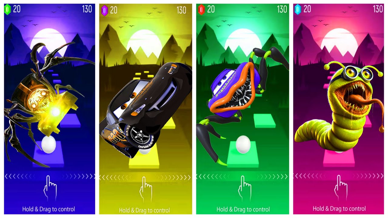 Choo Choo Charles 🆚 McQueen.EXE 🆚 Lightning McQueen Spyder Eater 🆚 Cyberworm - YouTube