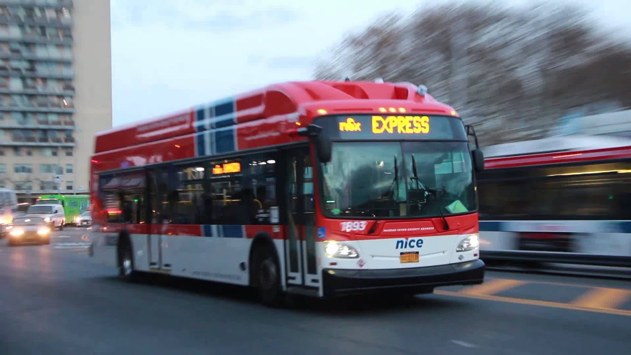 NICE Bus: 2015 New Flyer XN40 #1893 on the n6x at Hillside Avenue and ...