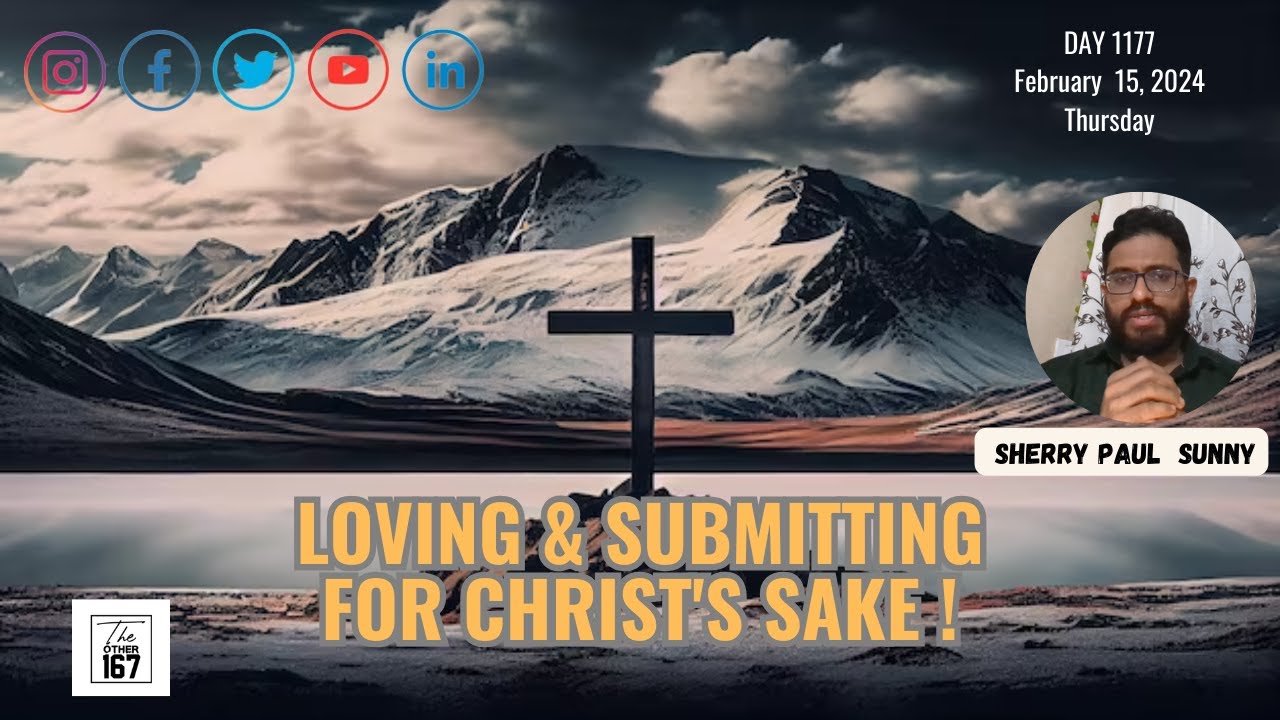 Loving & Submitting for Christ's sake ! | Sherry Paul Sunny | The Other ...