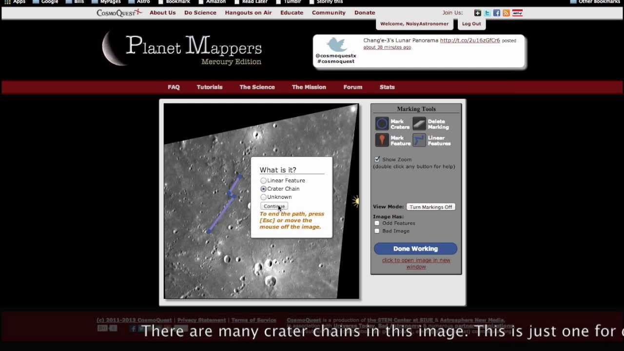 CosmoQuest Planet Mappers: Mercury Edition Tutorial - January 2014 - YouTube