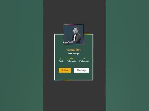Profile_Details. html, css, hover animation. #shorts - YouTube