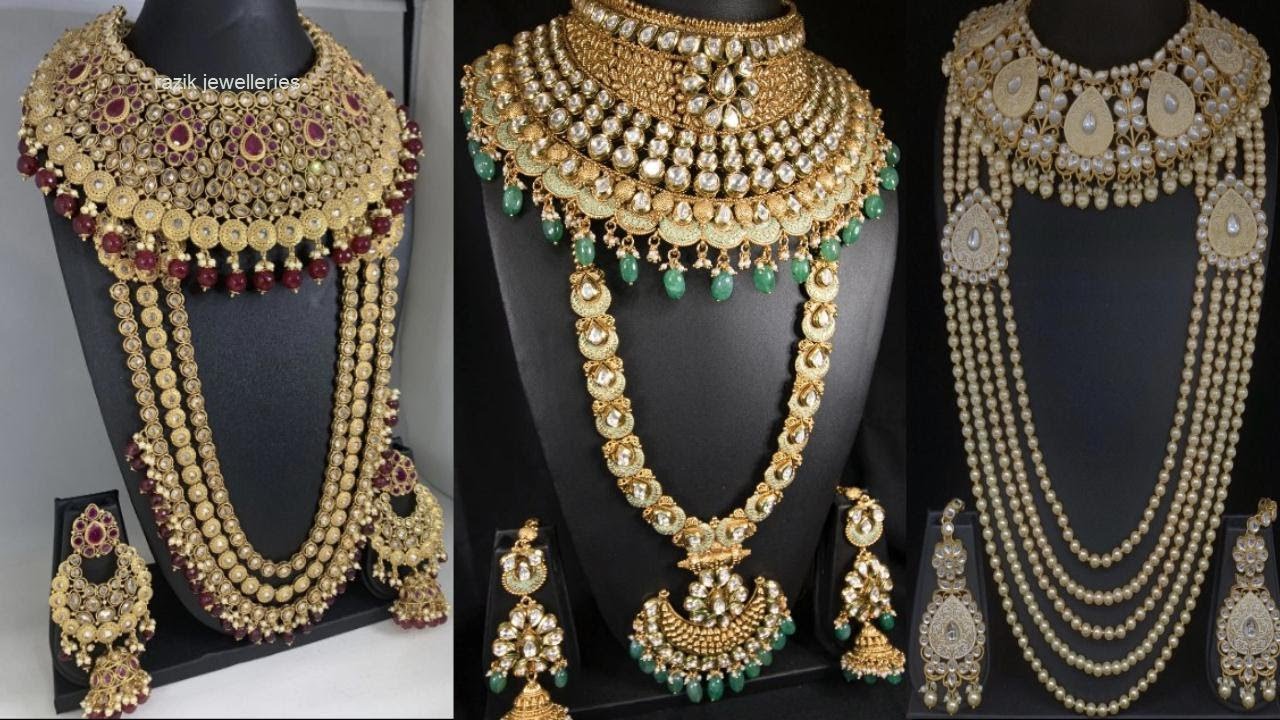 Latest Necklace design bridal jewellery | razik jewelleries - YouTube
