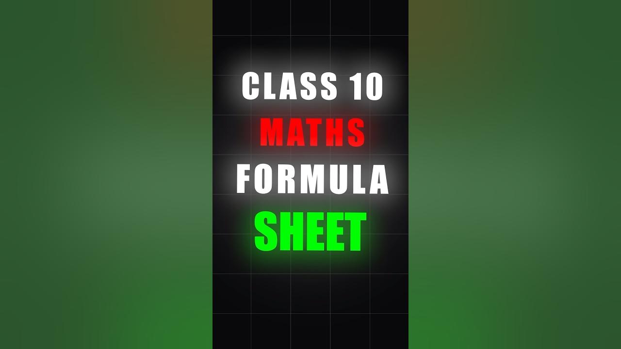 Maths Formula Sheet Class 10 | Maths All Formulas #boards #icse #cbse # ...