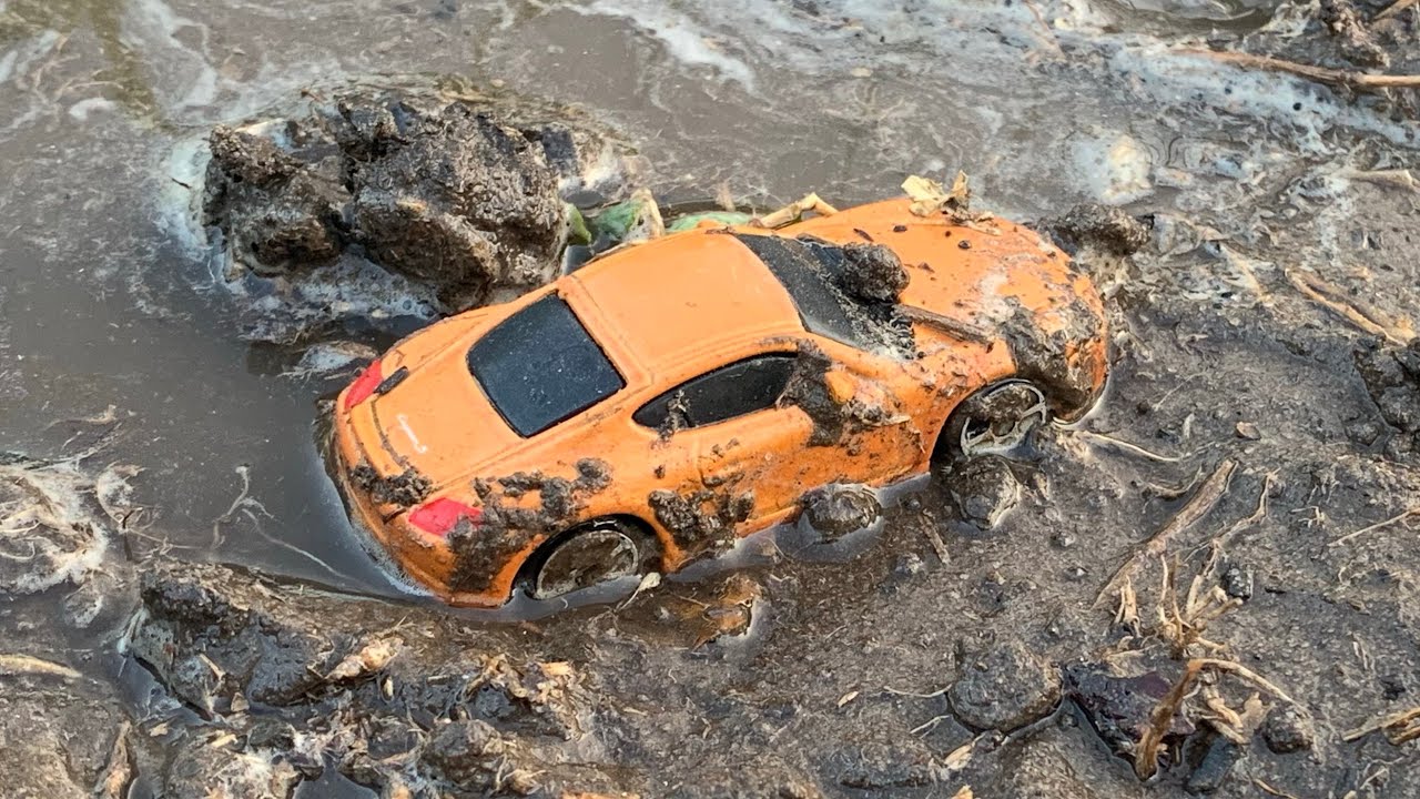 very fast porshe rides on dirt | miniature cars ride on dirt - YouTube