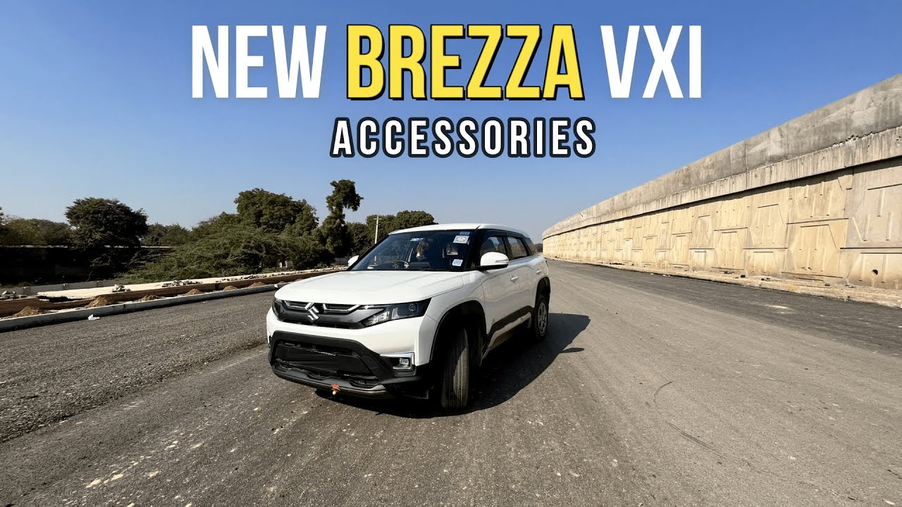 NEW BREZZA 2022 में Company Fitted Accessories with Price | Saurabh Car ...