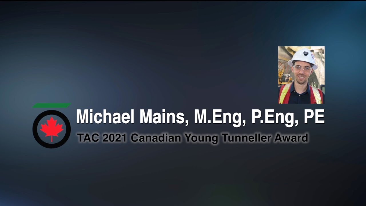 TAC 2021 Young Tunneller of the Year Michael Mains - YouTube