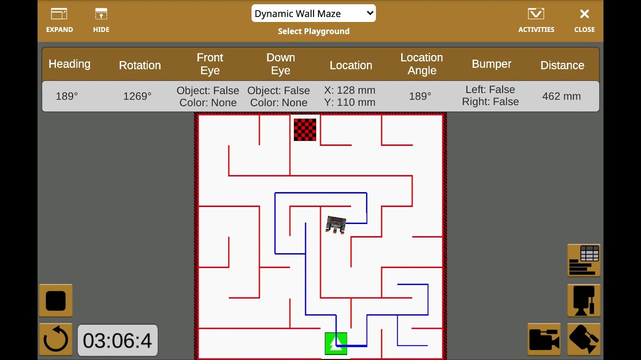 VEXCode VR maze solver(bird eye view) - YouTube