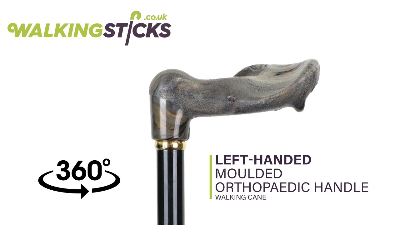 Left-Handed Moulded Orthopaedic Handle Walking Cane - YouTube