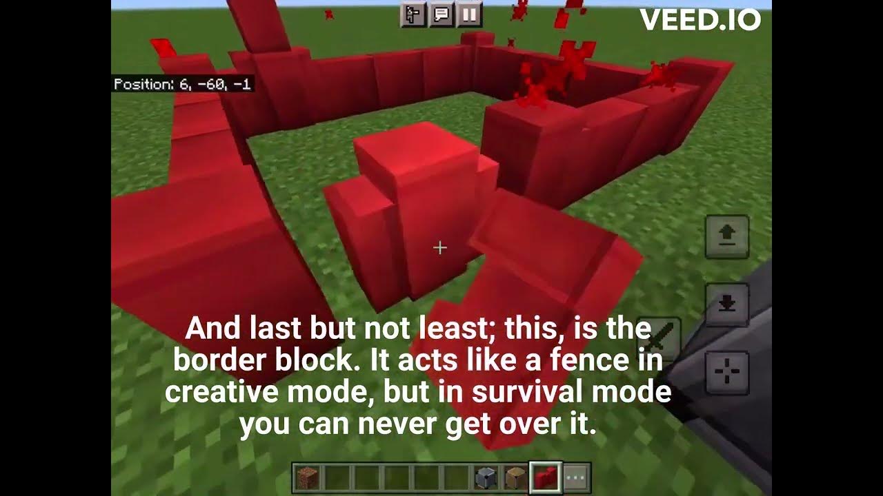 How to use the allow, deny and border block in Minecraft - YouTube