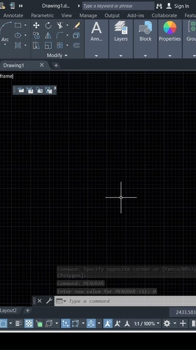 HOW TO CALL MENUBAR IN AUTOCAD ||AutoCAD settings || #howto Menubar In ...