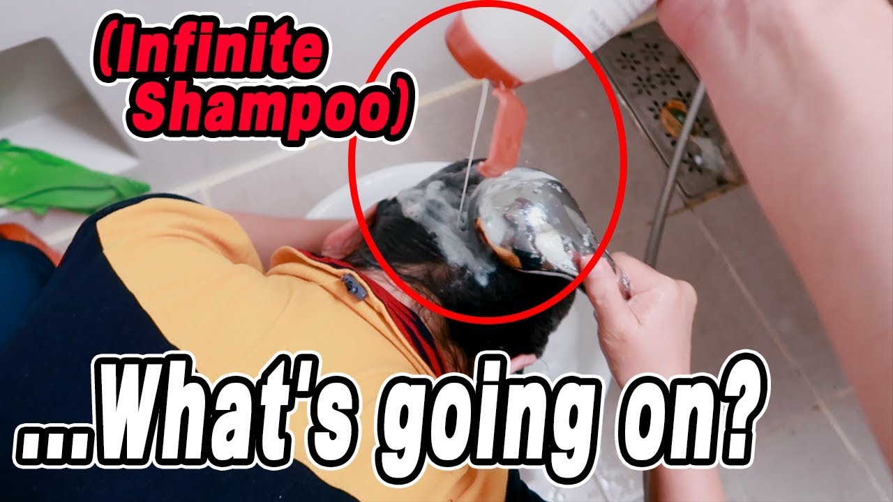 My Mom's Reaction When I Do Endless Shampoo Prank // 머리 감는 엄마에게 샴푸를 계속 ...
