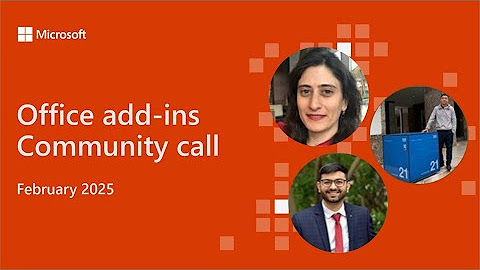 Office Add-ins community calls - YouTube