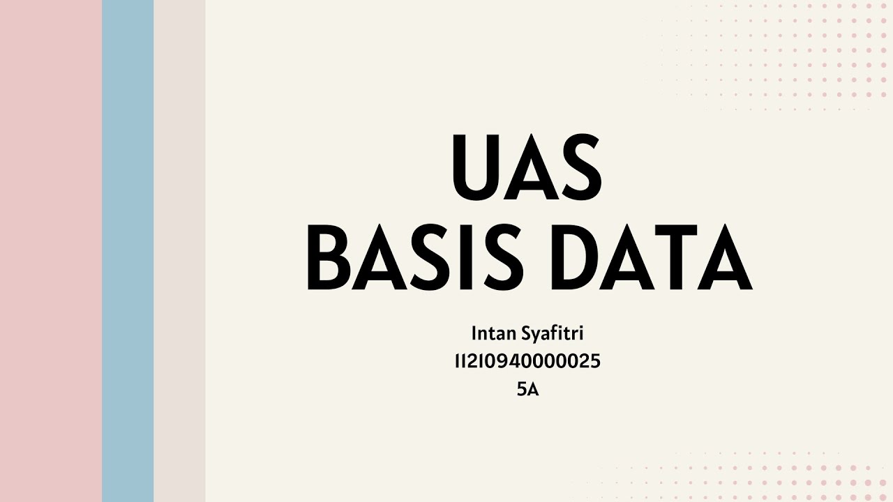 UAS BASIS DATA - YouTube