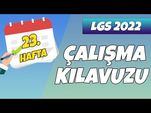 LGS 2022 Çalışma Kılavuzu 23. Hafta
