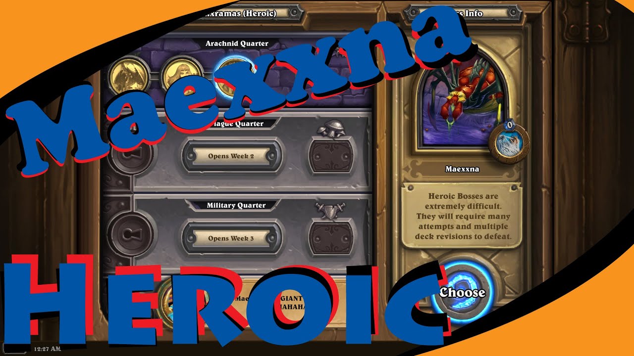 My best- Heroic Maexxna- Naxxramas Spider Queen- HearthStone - YouTube