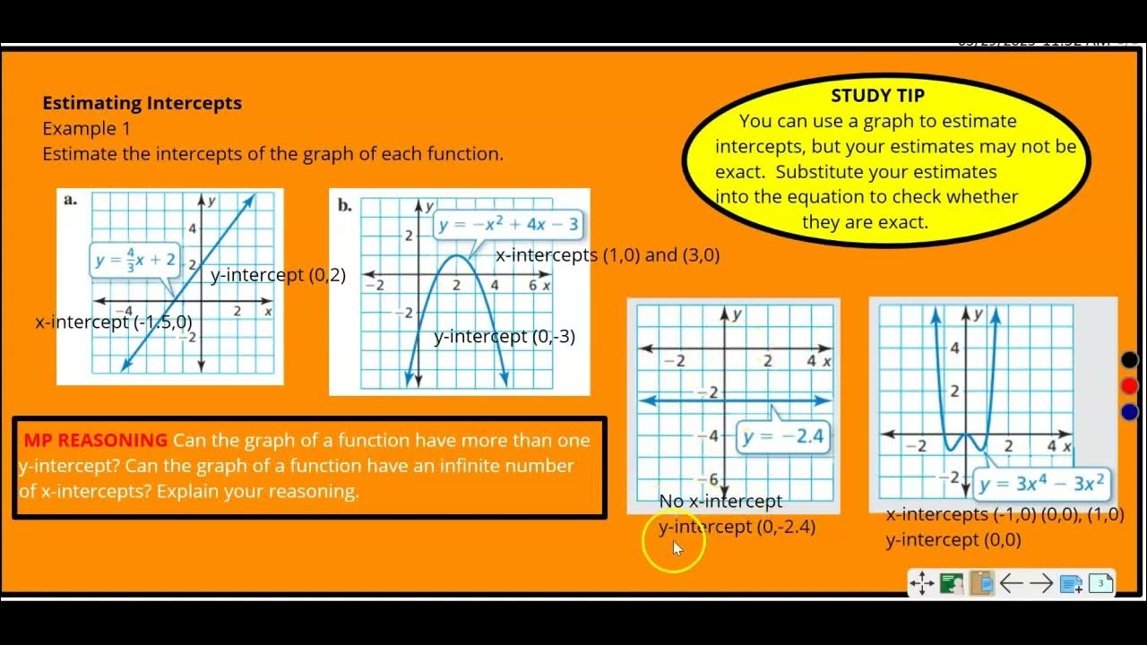 Alg.1 Characteristics of Functions 3.2 - YouTube