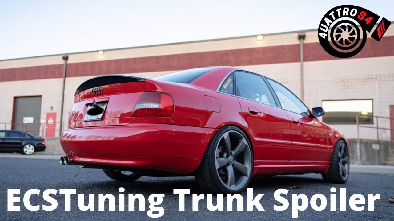 ECS Tuning Rear Spoiler Install B5 S4/A4 - YouTube
