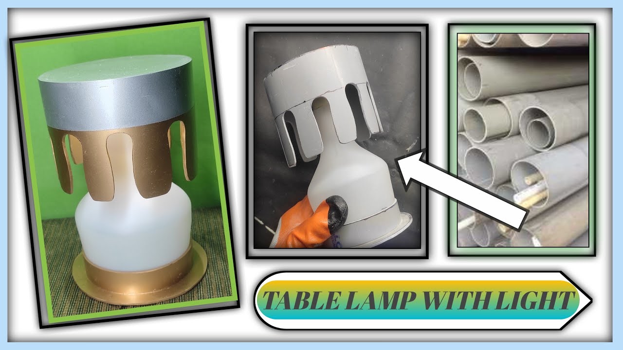 Table Lamp with LED lights/ Amezing ideas form pvc pipes 2024 - YouTube