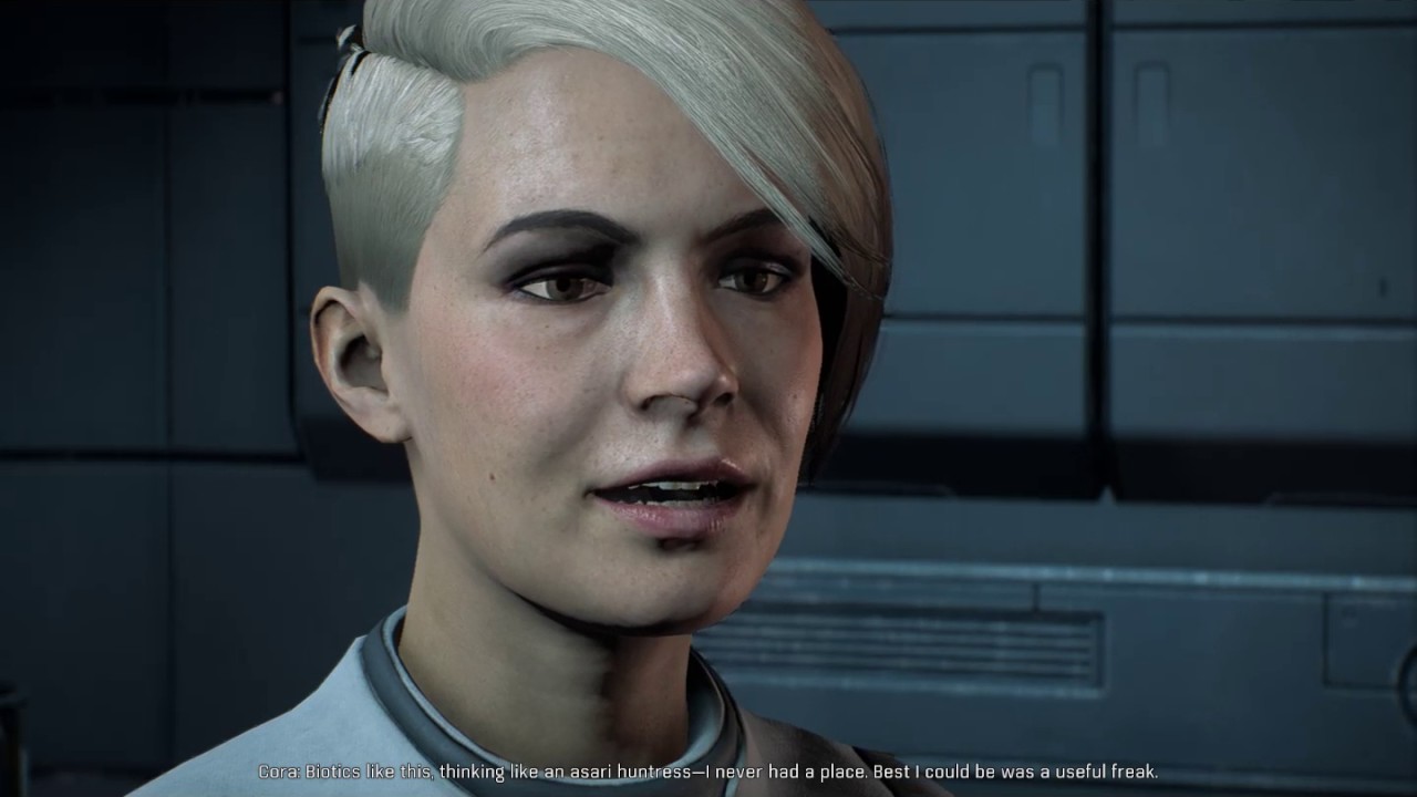 Mass Effect Andromeda Cora romance with male Ryder part 1 - YouTube