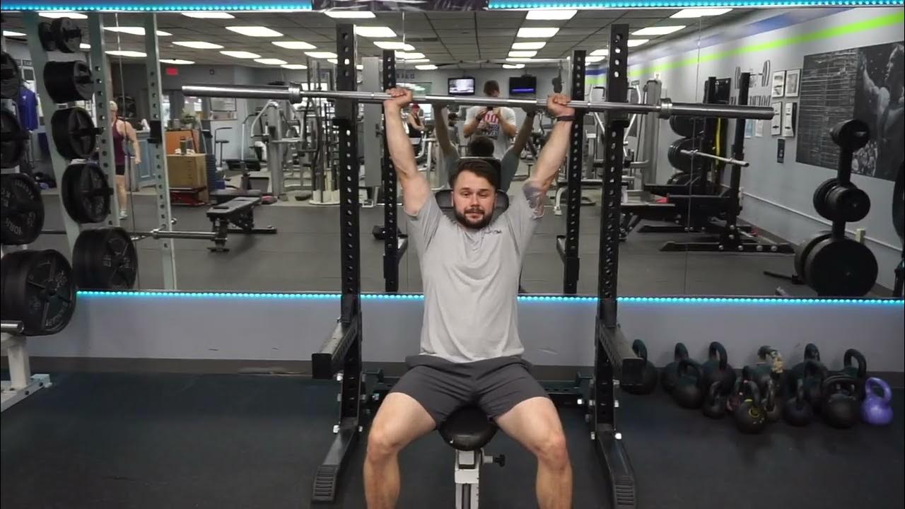 Seated Barbell Overhead Press - YouTube
