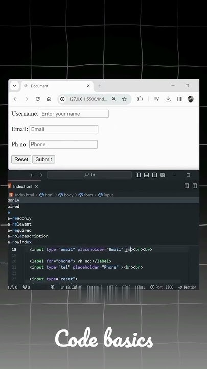 HTML Series part 11 #HTML #Webdevelopment #coding #frontenddevelopment #beginners #codebasics ...