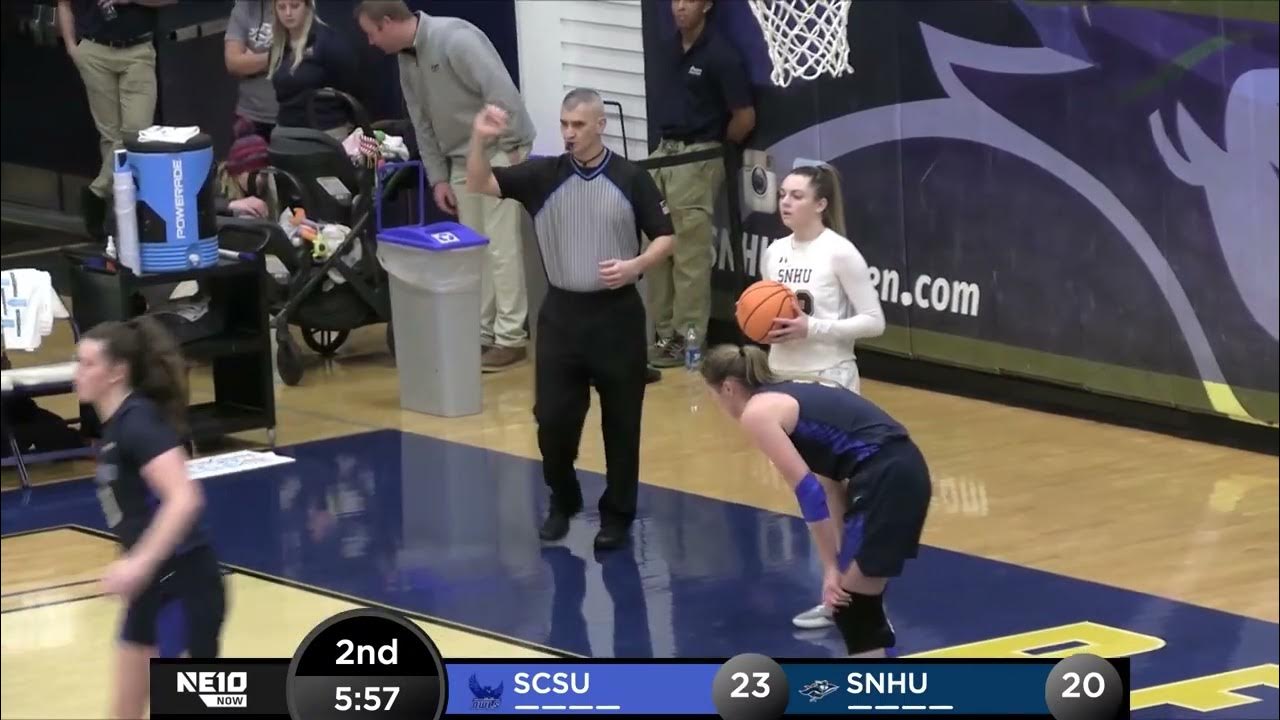 SCSU WBB Highlights at SNHU - YouTube