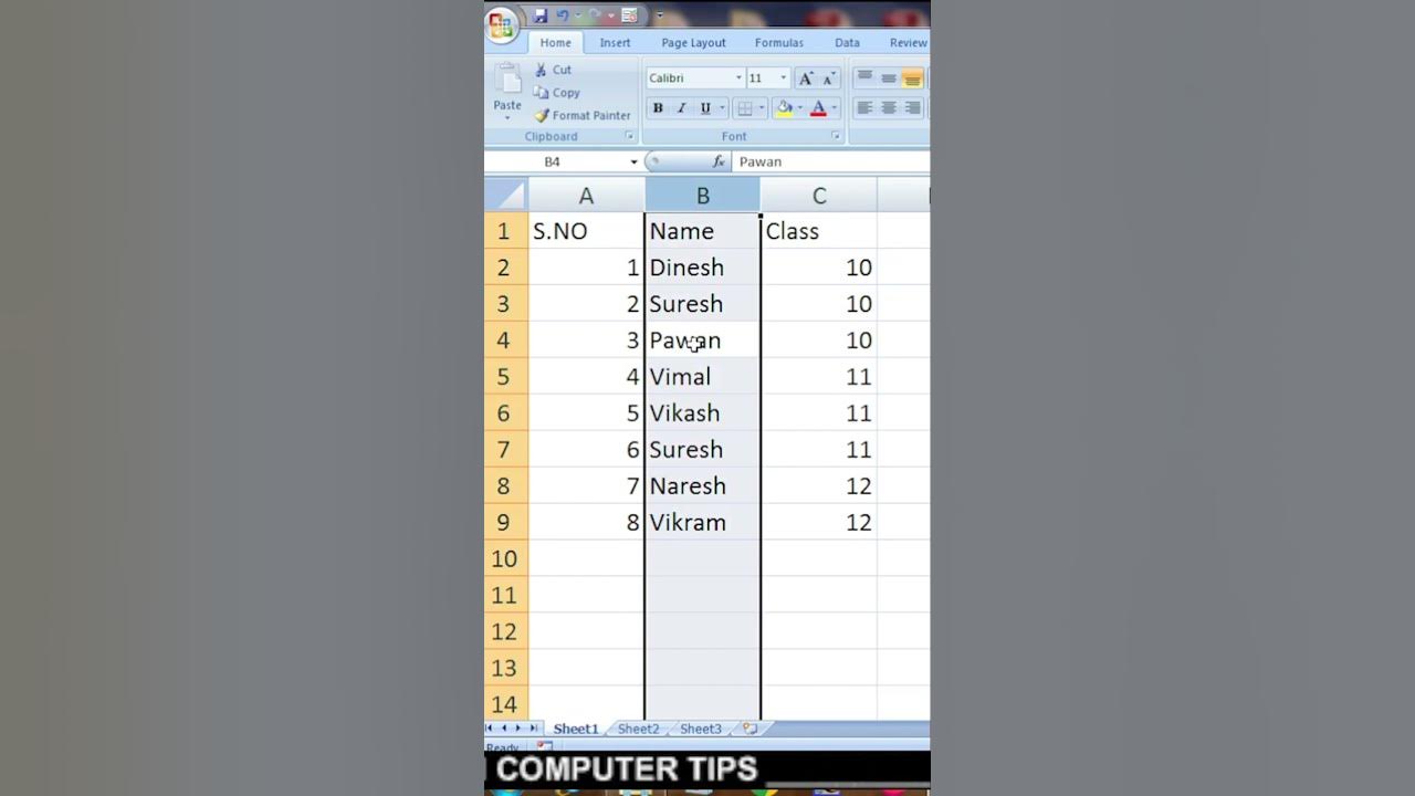 Ctrl+Spacebar/Shirt+Spacebar Shortcut Command#shorts #excel #viral #trendingshorts # ...