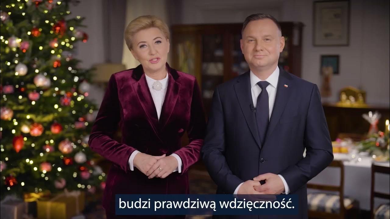 Para prezydencka składa życzenia. Agata Duda: ten rok nie szczędził nam trosk - YouTube