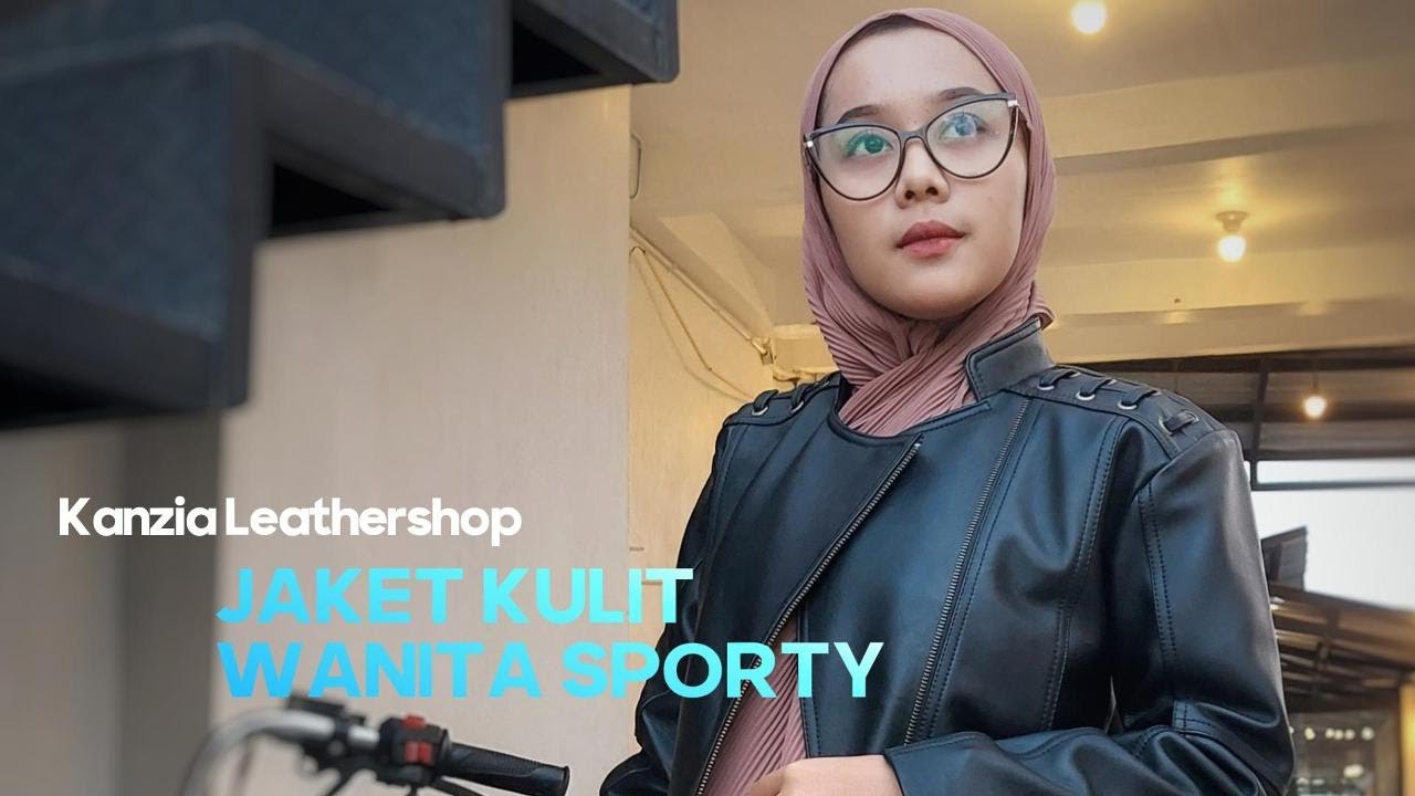 Jaket Kulit Domba Wanita Kanzia Leathershop Ladies Sporty - YouTube
