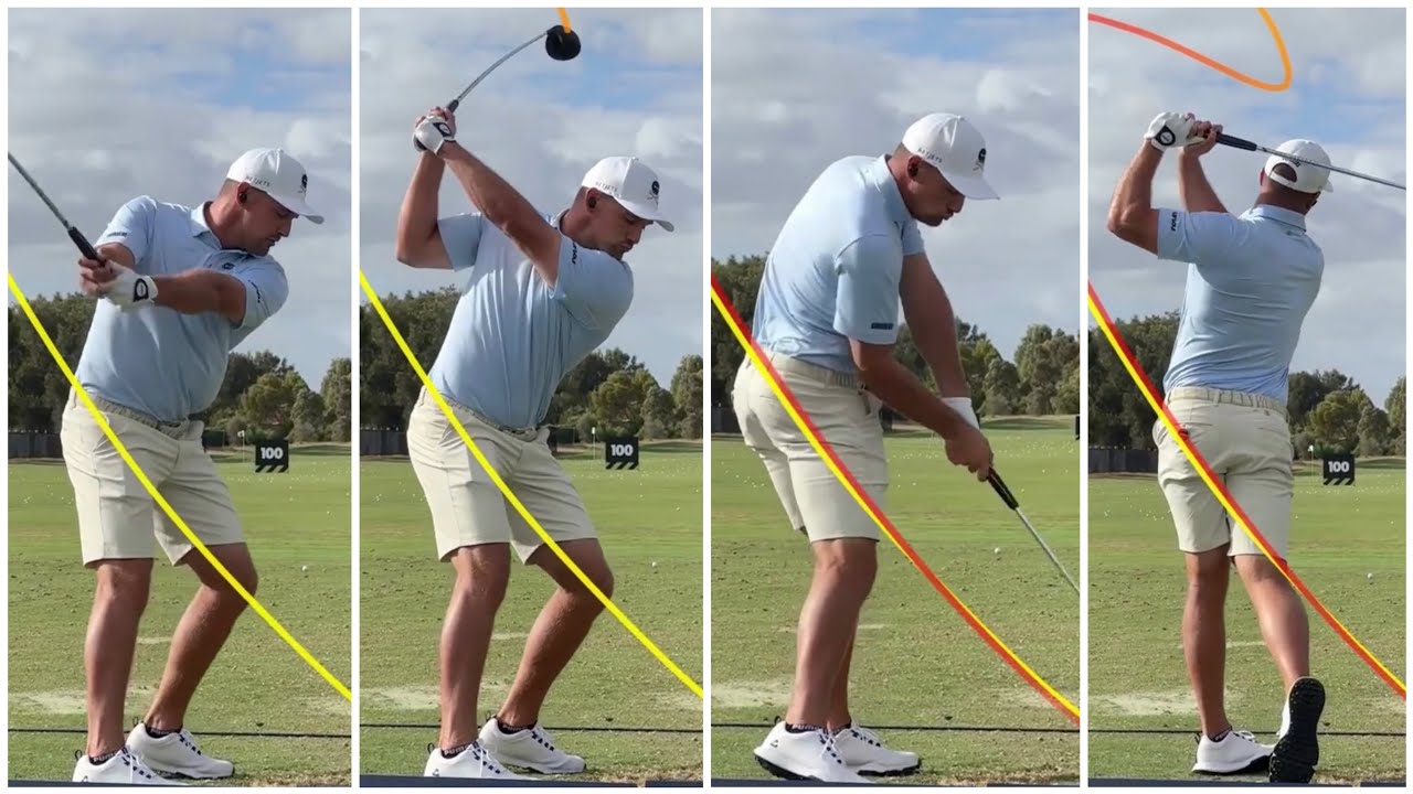 Bryson Dechambeau Golf Swing Slowmotion with Shot Tracer - YouTube