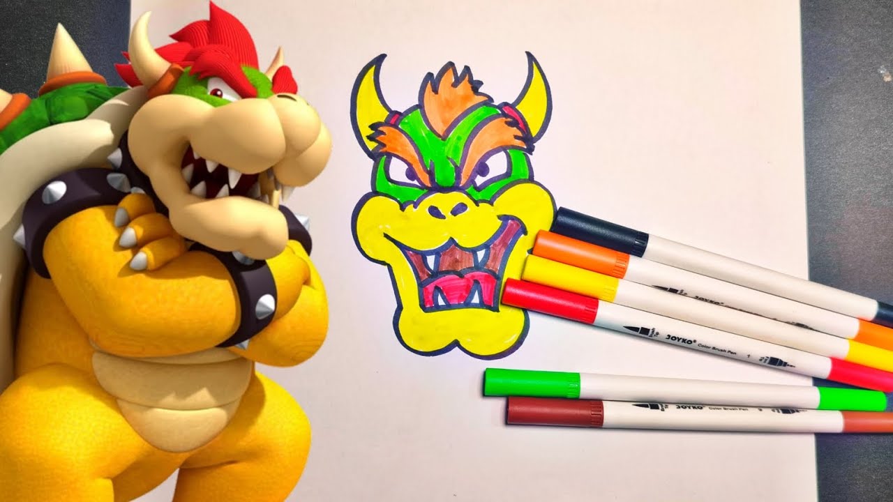 Easy Bowser Drawing Tutorial for Beginners - YouTube