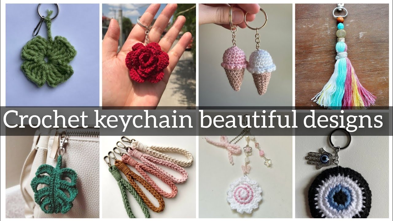 Stylish Crochet key chain ideas | crochet keychain for boys - YouTube