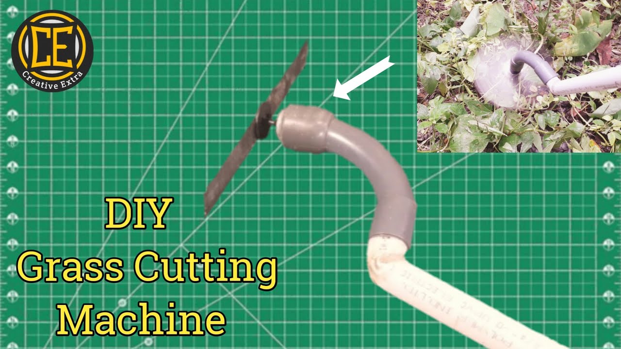 How to make a DIY Grass Cutting Machine at home || Homemade Grass ...