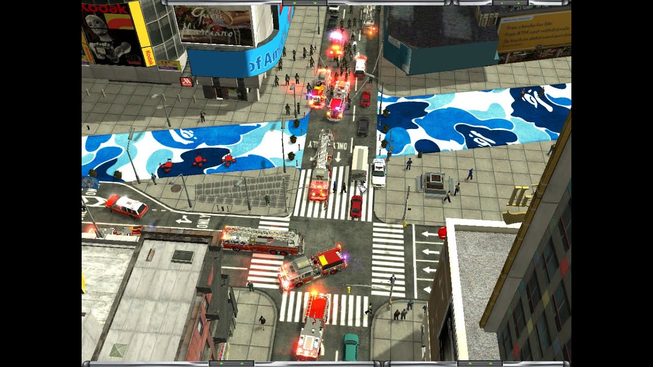 Emergency 4-- Manhattan Mod 3.2-- High rise fire in Times square & Taxi ...