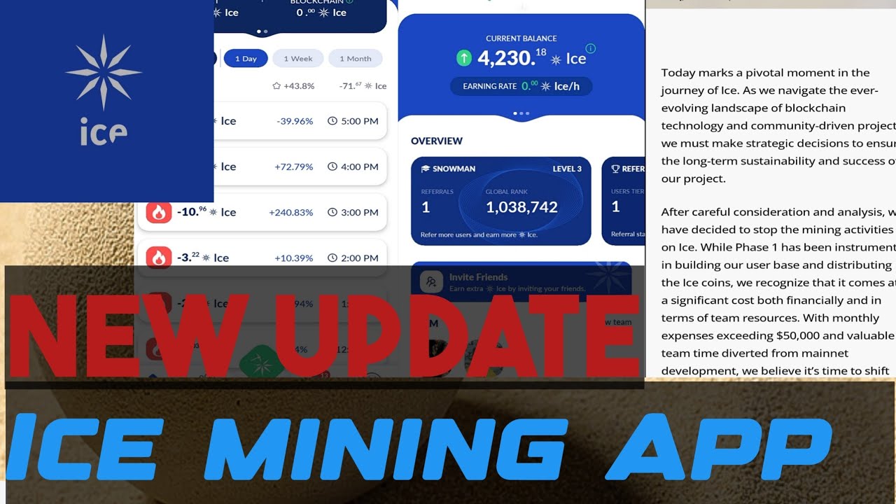 ICE Network Mining App New Update Network Mining Finish - YouTube