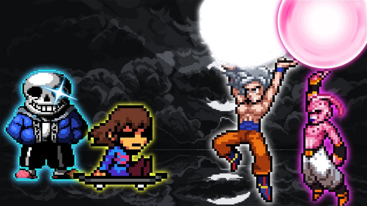 Sans & Frisk (New) Vs MUI Goku & Kid Buu in Jump Force Mugen - YouTube