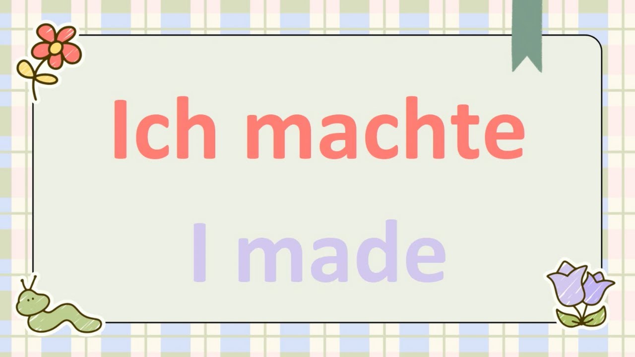 80 Most IMPORTANT German Verbs with Simple Past Tense Conjugations ...