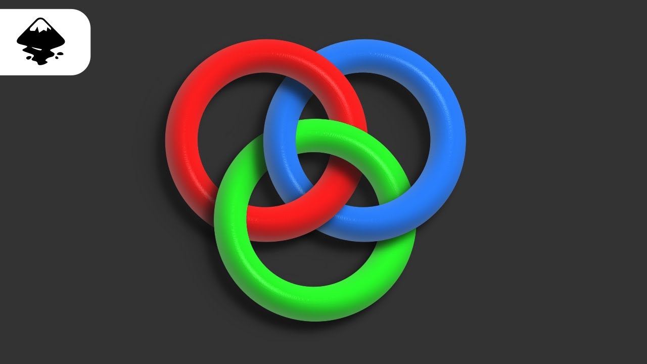 Interlocking 3D Rings in Inkscape - Path Operations or Clipping? - YouTube