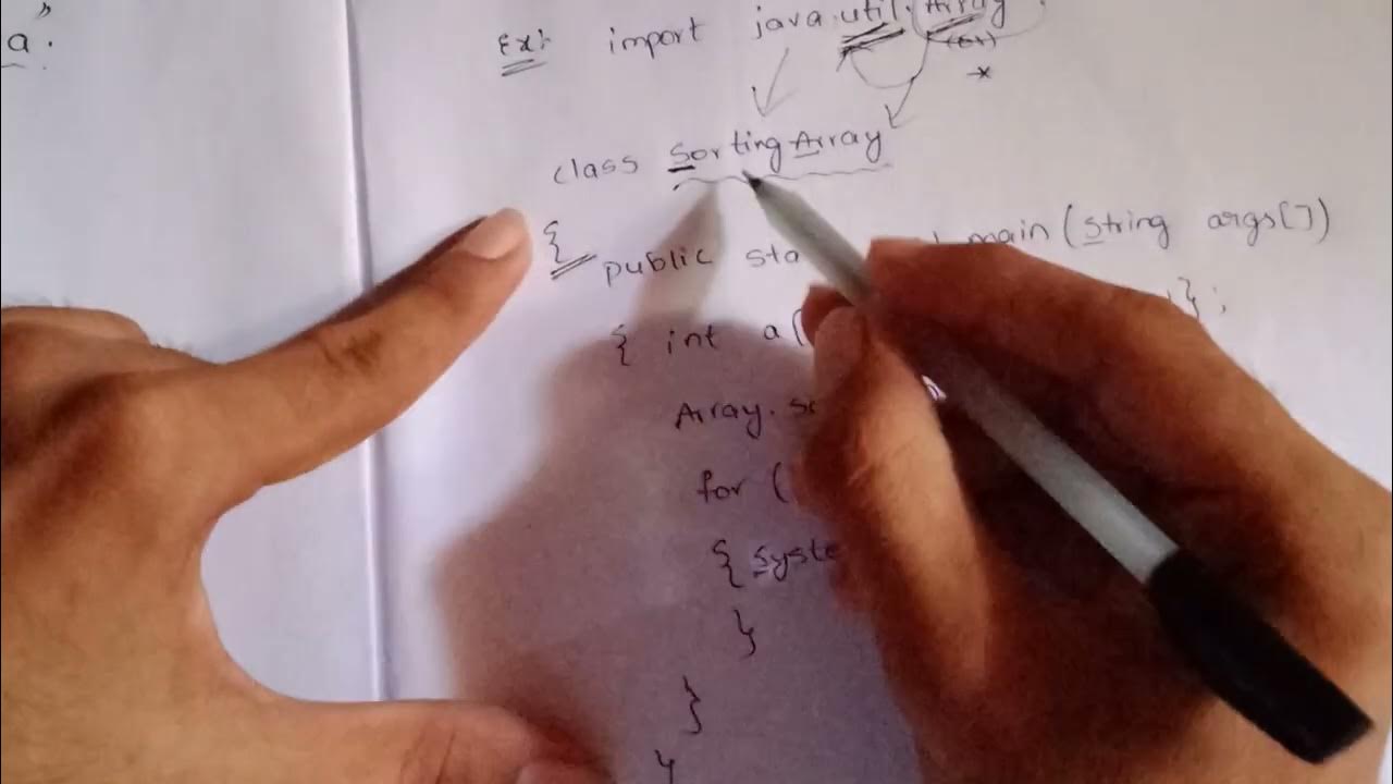 sorting of arrays in java programming in telugu - YouTube