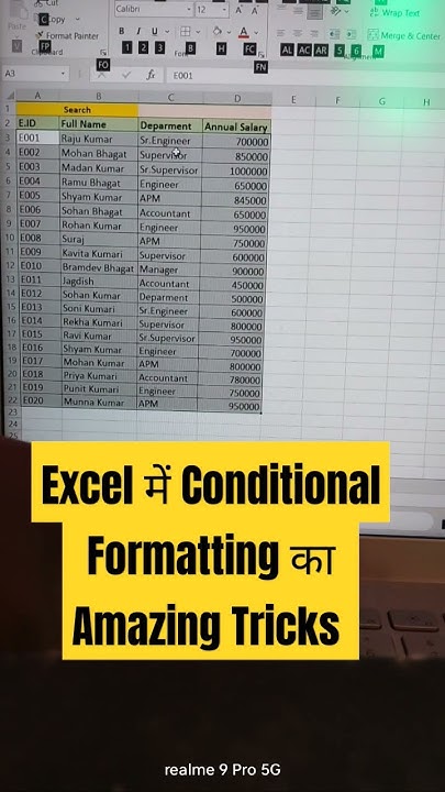 Excel Me Conditional Formatting Ka Amazing Tricks Shikke!!#shorts #ytshorts #bhagattechs #excel ...