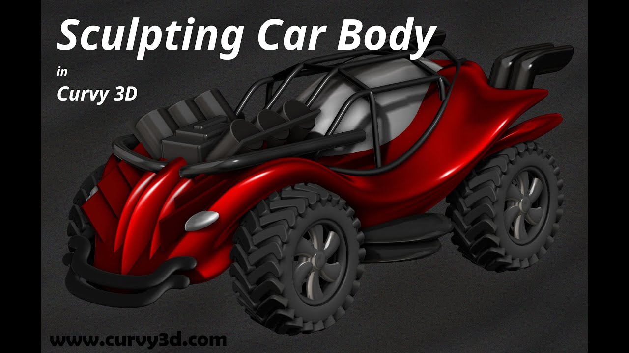 Sculpting Car Body in Curvy 3D - YouTube
